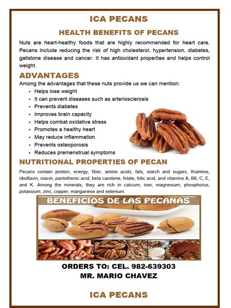 Health Benefits Of Pecans Pdf Nut Fruit Nutrients