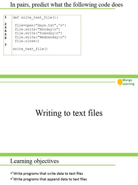 Writing Files Pdf Text File Computer File