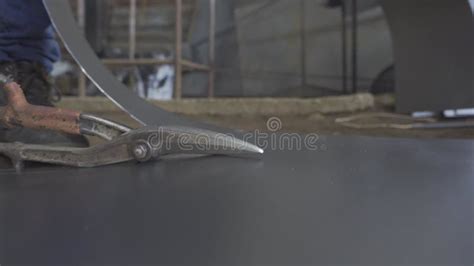 Industrial Scissors Cutting Metal Stock Video Video Of Process Tools 346562735