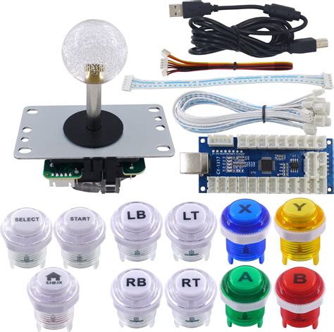 SJ JX Arcade Game LED DIY Kit Zero Delay USB Encoder Xbox One Style Mechanical Keyboard Switch