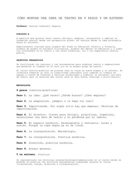 Que Es Un Libreto En Una Obra De Teatro Cuela