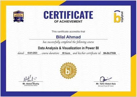Training Powerbi Analytics Dataanalysis Bilal Ahmad