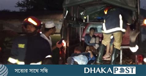 গাজীপুরে ট্রাক পিকআপ সংঘর্ষে দুই নির্মাণ শ্রমিক নিহত