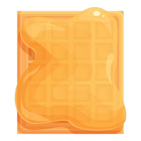 Honey Waffle Icon Cartoon Vector Belgian Food 14889573 Vector Art At