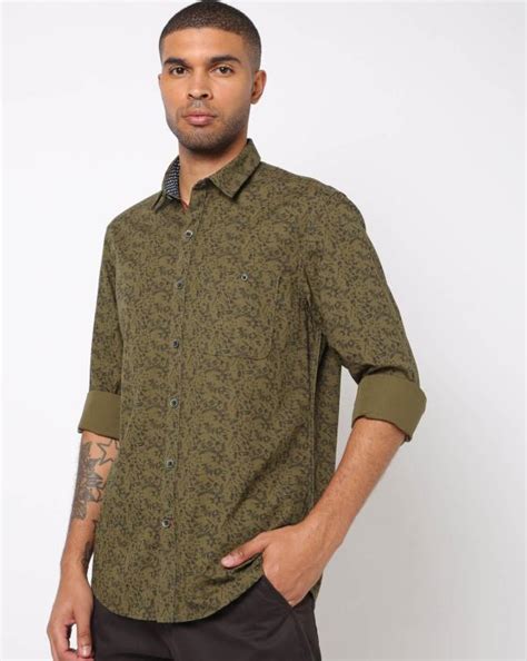 Printed Slim Fit Shirt Jiomart