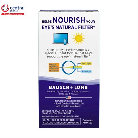 Ocuvite Eye Performance Bí Quyết Vàng Cho đôi Mắt Sáng Và Khỏe đẹp