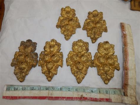 Antique French Ormolu Bronze Dore Trim Strawberry Fruit Edging Vintage