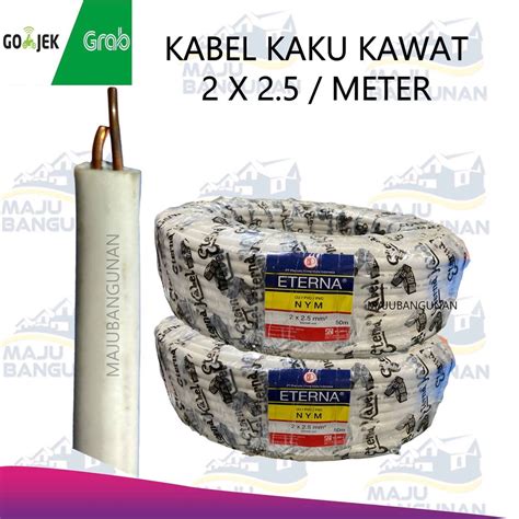 Jual Kabel Kawat Listrik Tembaga Isi 2 X 2 5 Mm Kabel Kawat ETERNA