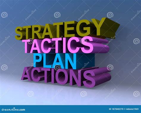 Strategy Tactics Plan Actions Stock Illustration Illustration Of