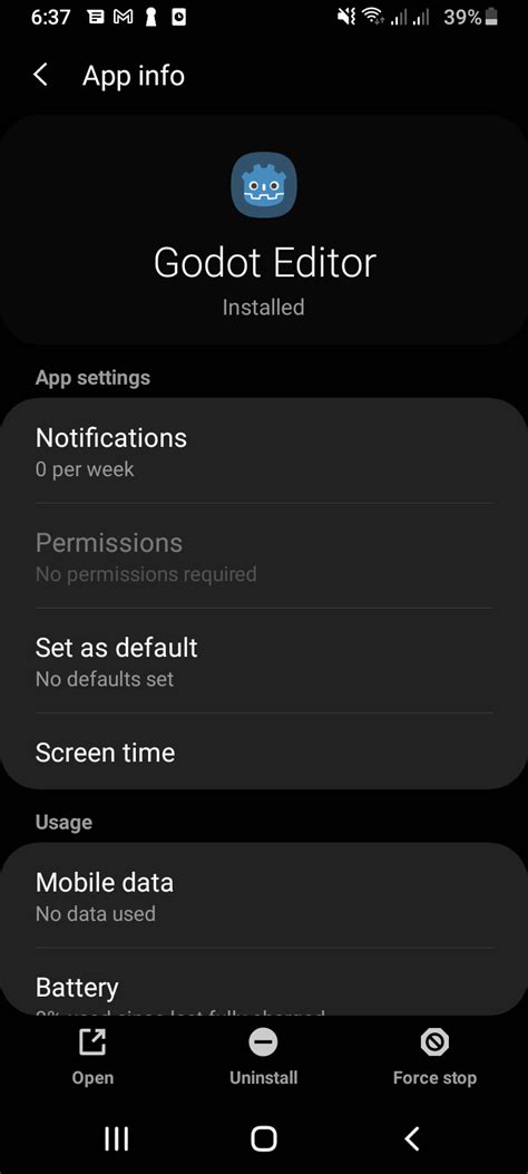 Help The Godot Editor For Android Asks Me For Storage Perms But When I Go To Settings It Gives
