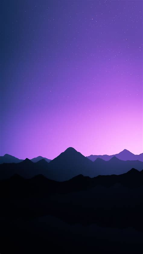 Purple Night Sky Wallpaper