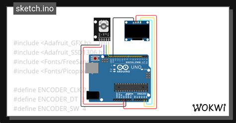 Ky040 Rotary Encoder Dan Oled Wokwi Esp32 Stm32 Arduino Simulator