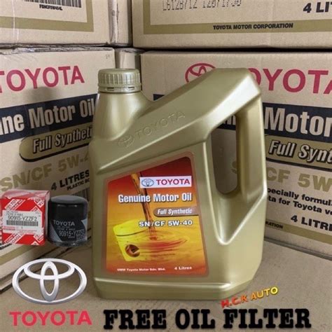 TOYOTA FULLY SYNTHETIC 5W40 4Liter | Shopee Malaysia