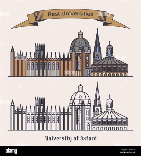 Oxford University And Sign Stock Vector Images Alamy