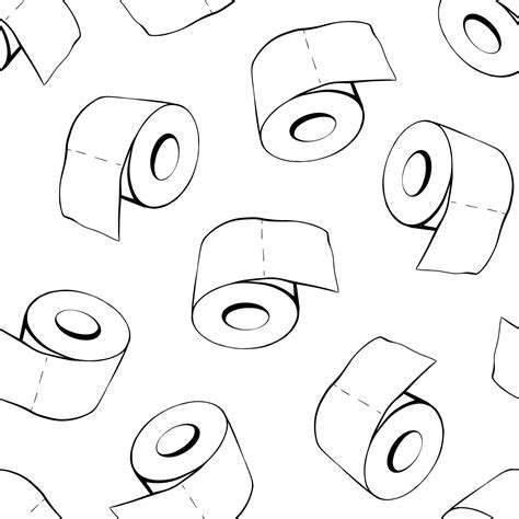 Premium Vector Seamless Pattern With Toilet Paper Rolls On A White