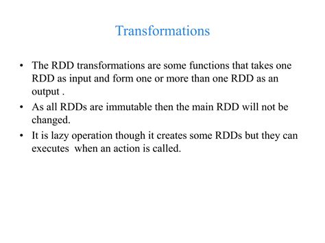 rdd transformations bda pptx databases computer software and applications