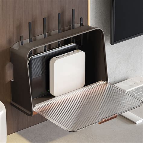 Yishangzhng Wifi Router Storage Box Wire Storage Box Power Strip