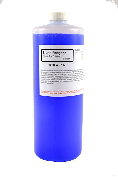 Biuret Reagent Solution Protein Test 1 Liter Nebraska Scientific