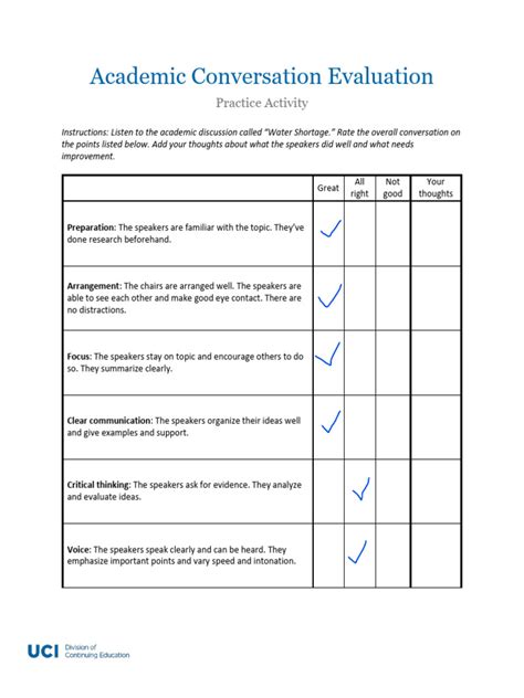 Discussion Evaluation Handout Pdf
