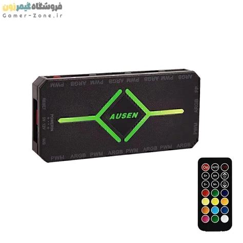 کنترلر پورت ARGB و هاب فن کیس مدل Ausen V Pin ARGB Controller and Pin PWM Fan Temperature