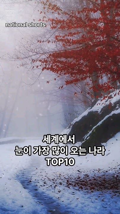 세계에서 눈이 가장 많이 내리는 나라 Top10 Youtube