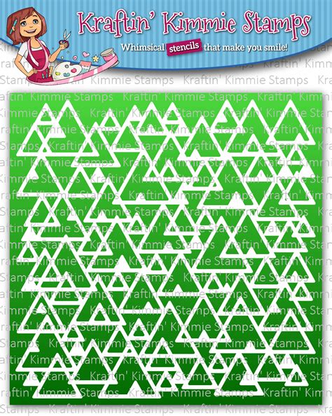 Tiny Triangles Stencil Kraftin Kimmie Stamps
