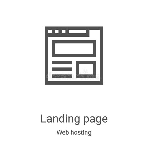 Landing Page Icon Vector From Web Hosting Collection Thin Line Landing