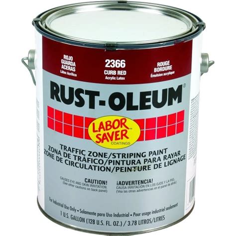 Rust Oleum Gal High Performance System Traffic Zone Striping Paint Semi Gloss Red Pk
