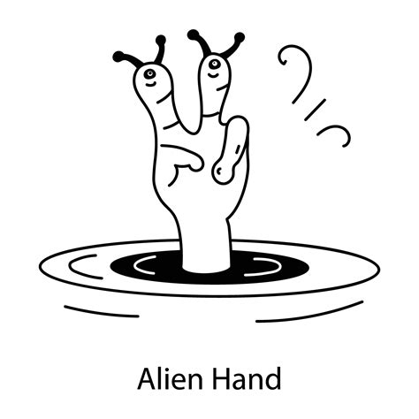 Trendy Alien Hand 42978824 Vector Art At Vecteezy