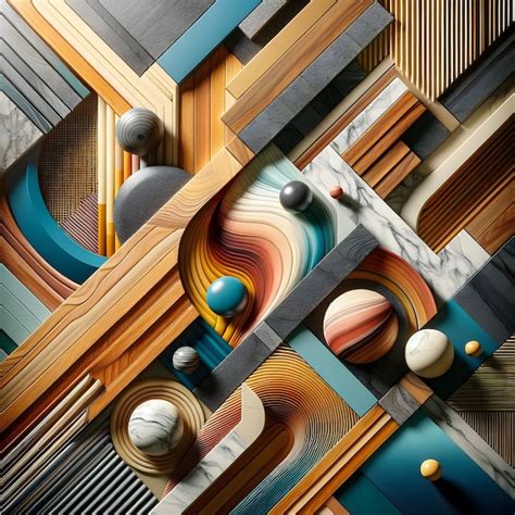 AI Generated Illustration Of A Wallpaper Featuring An Array Of Shapes
