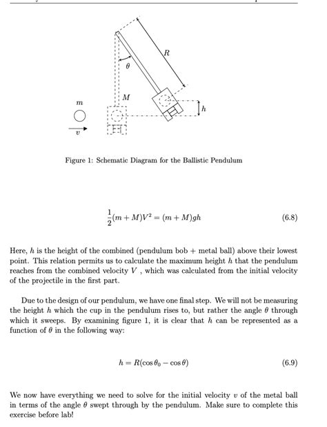 Solved 23 The Ballistic Pendulum A Ballistic Pendulum Is An