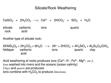 Ppt Lecture Forces Stabilizing Climate Carbonate Silicate Cycle Powerpoint Presentation