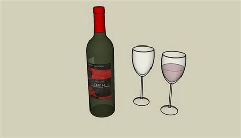 Sketchup Components 3d Warehouse Wine Bottle With Label