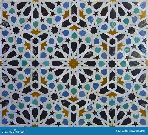 Moroccan Zellige Tile Pattern Stock Image Image Of Decor Green 32653339