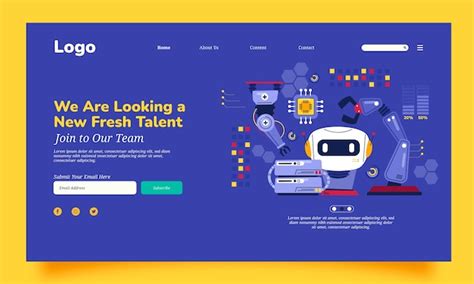 Free Vector Artificial Intelligence Landing Page