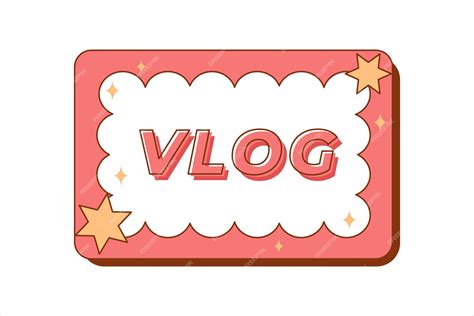 Premium Vector Vlog Video Frame Sticker Design