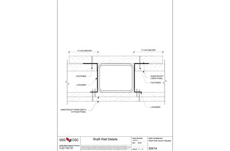 Design Details Details Page SW14 Shaft Wall Column Bypass