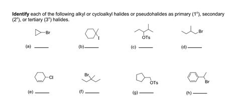 Solved Identify Each Of The Following Alkyl Or Cycloalkyl Chegg