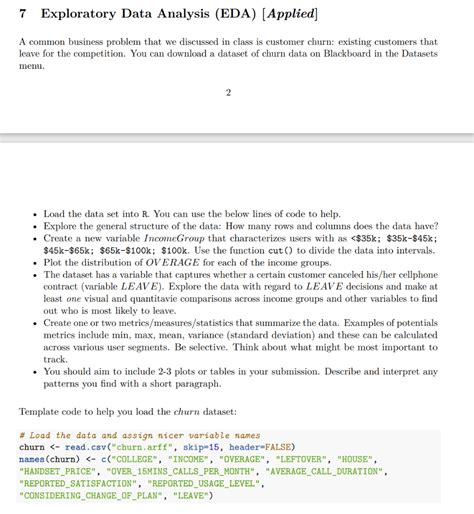 Exploratory Data Analysis EDA Applied A Common Chegg Com