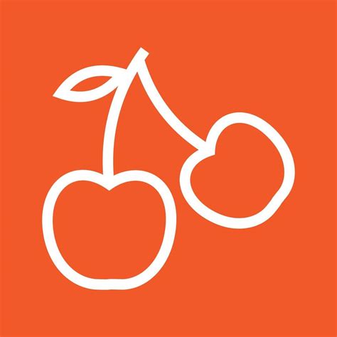 Cherry Line Color Background Icon 16724457 Vector Art At Vecteezy