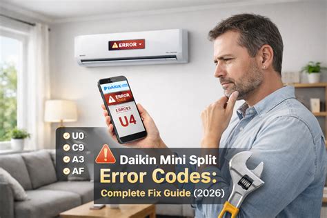 Daikin Mini Split Error Codes A3 A5 U0 E7 Fix Guide 2026