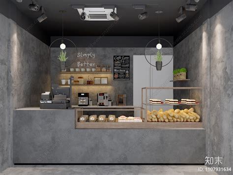 工业风甜品面包店3d模型下载【id1107931634】知末3d模型网