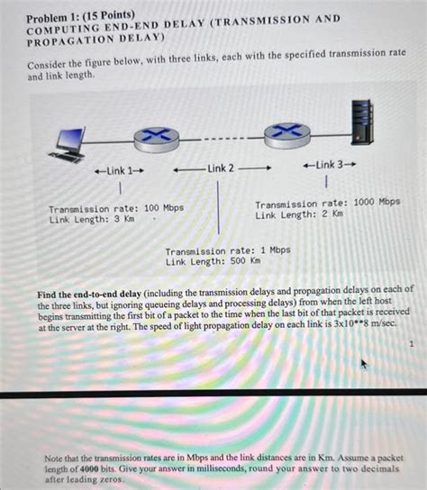 solved problem 1 15 points computing end end delay