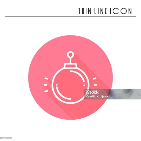 크리스마스 공 얇은 라인 아이콘입니다 새 해 축 하 개요 그림 장식 크리스마스 겨울 요소입니다 벡터 간단한 평면 선형 디자인입니다 로고 그림입니다 실루엣 기호입니다