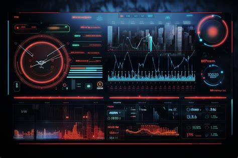 Premium Ai Image Futuristic Finance Digital Market Graph User Interface With Diagram
