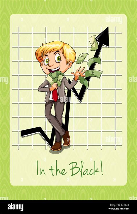 Idiom In The Black Illustration Stock Vector Image And Art Alamy