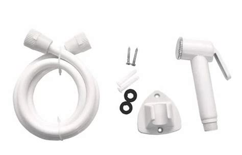 Hpf White Pvc Health Faucet Set For Bathroom Fitting Size 15mm At