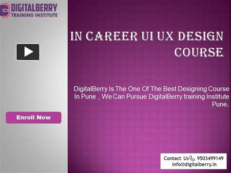In Career UI UX Design Course In Pune Presentation Free To Download