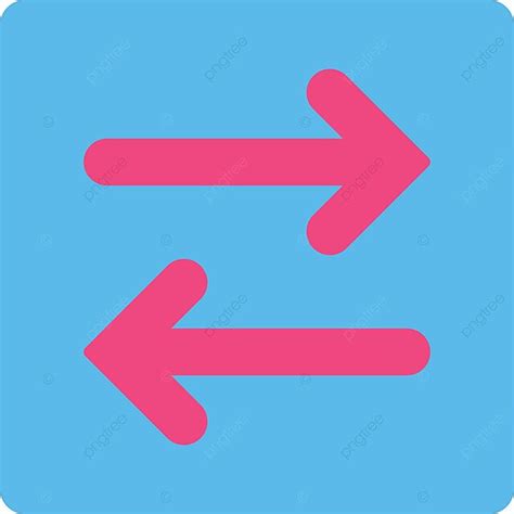 Rounded Button With Flat Pink And Blue Colors Flipped Horizontally