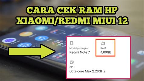 Cara Cek Berapa RAM Hp Xiaomi MIUI 12 YouTube